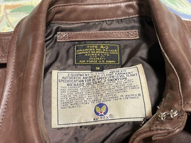 Yahoo!オークション - アヴィレックス AVIREX A2 フライトジャケット ...