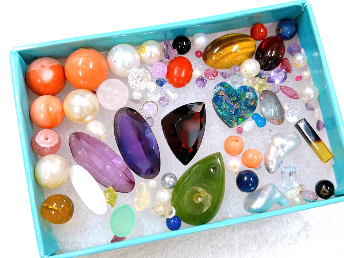 Yahoo!オークション - ルース石26g ガーネット 淡水パール 紅珊瑚 オ...