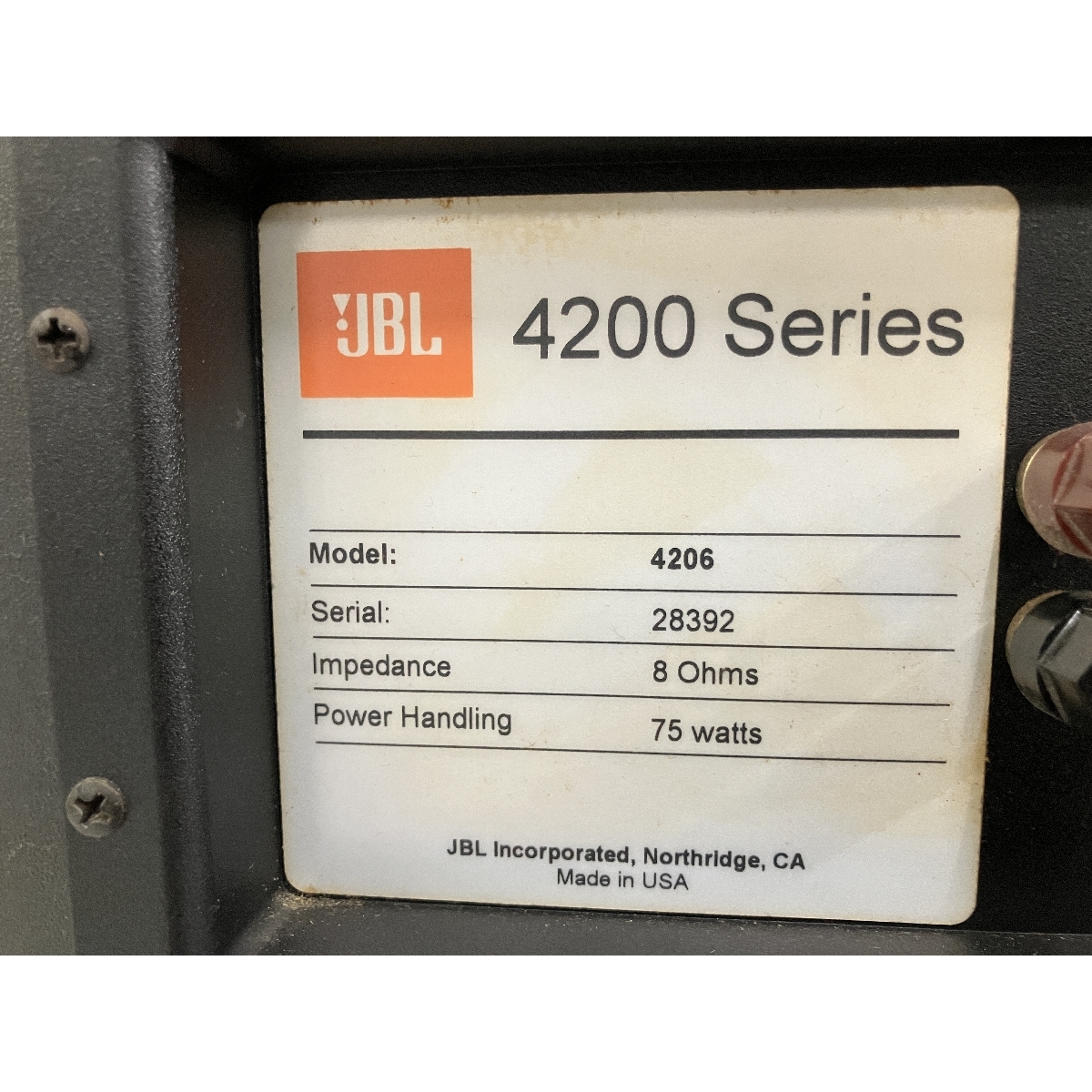 Yahoo!オークション - JBL 4206 4200 Series スピーカー ペア オーディ...