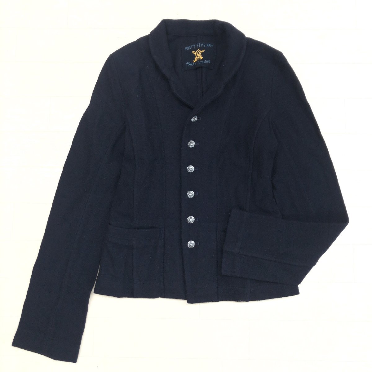 Yahoo!オークション - 45rpm 45アールピーエム ウール100% ロゴボタン...