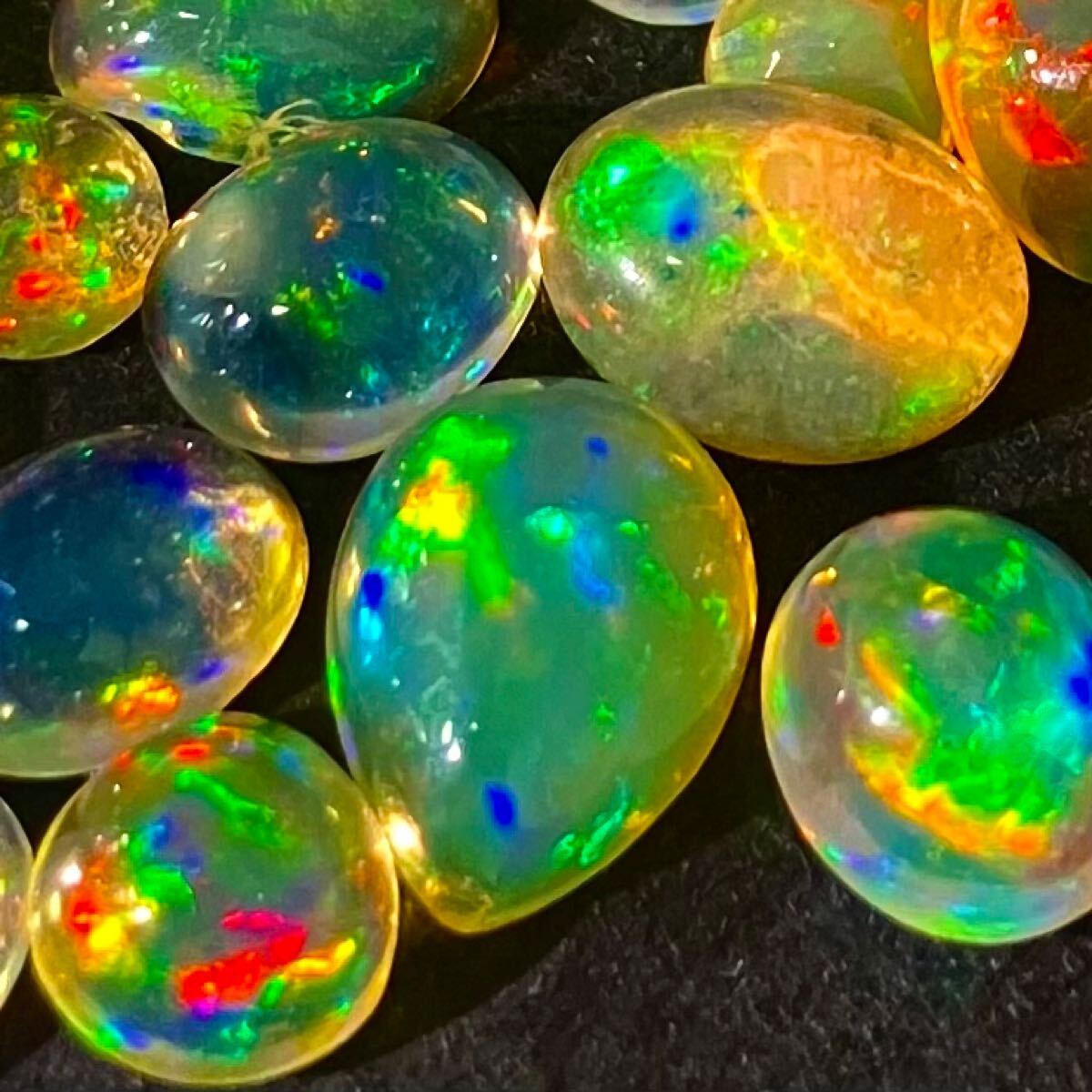 Yahoo!オークション - 1円〜 遊色効果抜群 天然オパールおまとめ25.5ct...