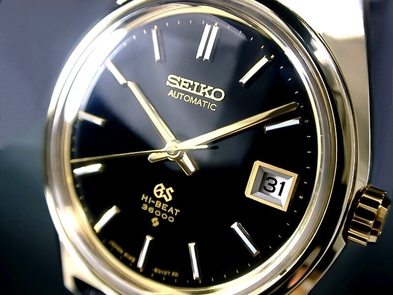 極 GRAND SEIKO グランドセイコー 6145-8000 14金/SS ブラック 名機GS61(グランドセイコー)｜売買されたオークション情報、yahooの商品情報をアーカイブ公開 ...