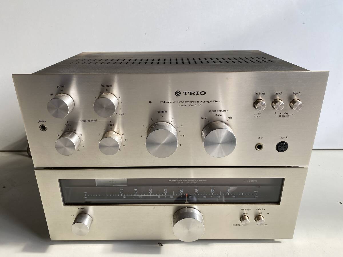 Yahoo!オークション - ④t415 TRIO トリオ オーディオセット KT-3100/K...