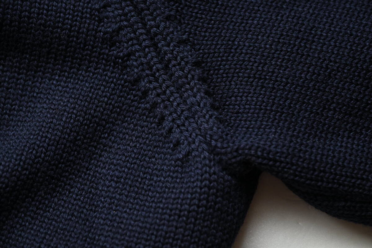 Yahoo!オークション - ZANONE ザノーネ 5ゲージタートルニット ネイビ...