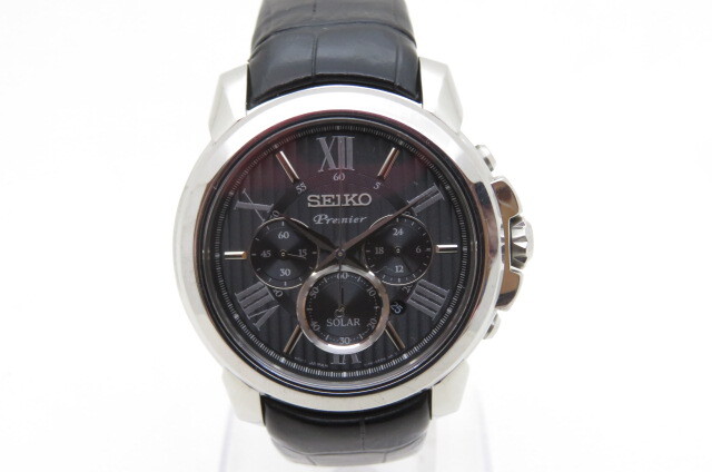 Yahoo!オークション - 1円～SEIKO セイコー プルミエ クロノグラフ V17...