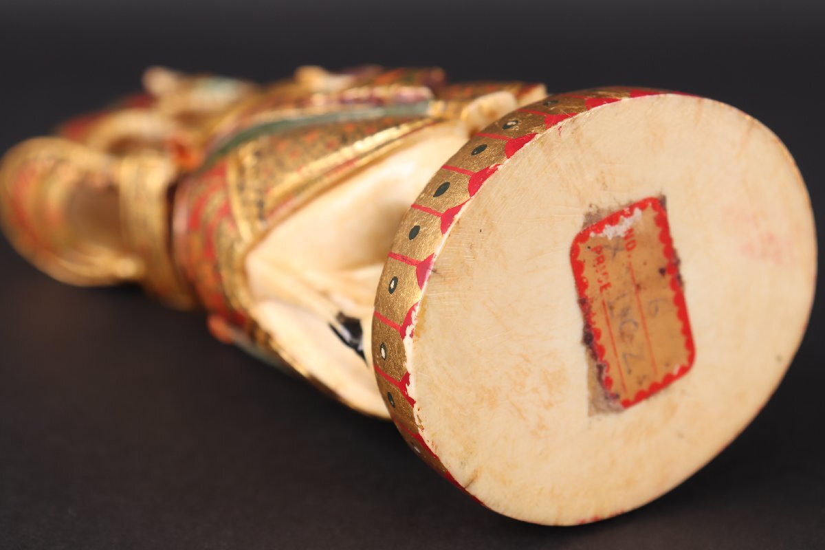 Yahoo!オークション - 【珍品堂】1円から 置物 象 細密彫刻 インド風人...