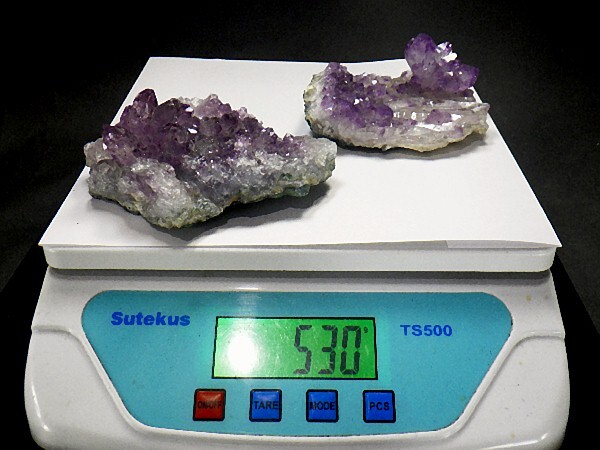 Yahoo!オークション - アメジストクラスター2個セット 530g 紫水...