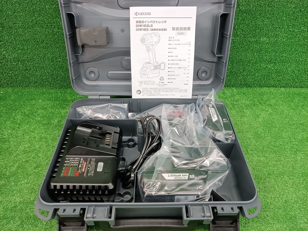品 KYOCERA 京セラ 18V 充電式 インパクトレンチ DIW183L5 バッテリー2個 充電器付(本体)｜売買されたオークション情報、yahooの商品情報をアーカイブ公開 ...