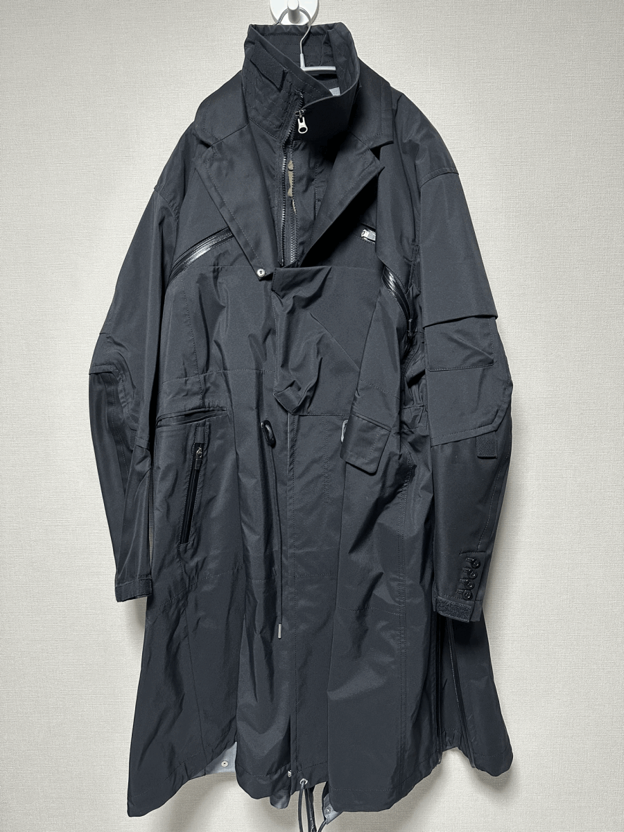 Yahoo!オークション - 美品 sacai / ACRONYM TRENCH COAT SIZE2 Black...