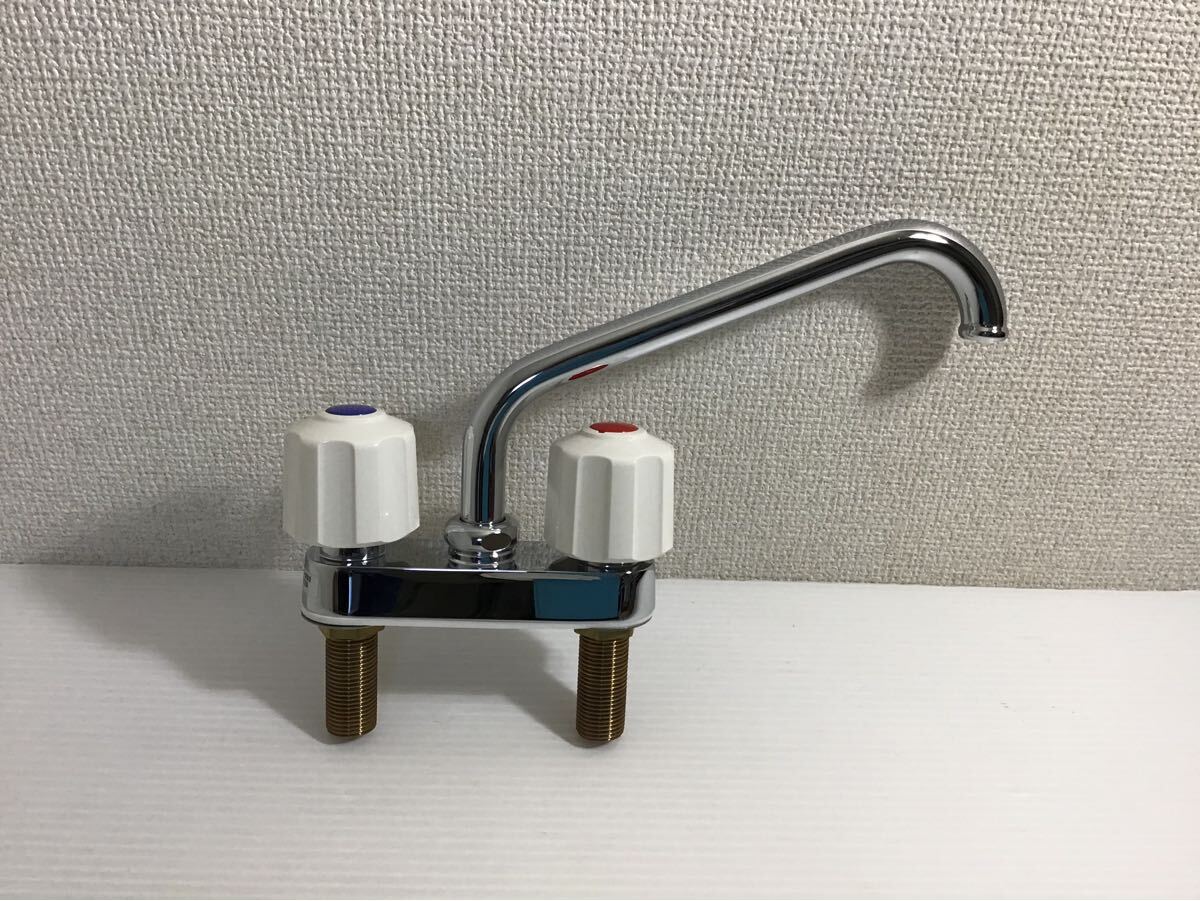 Yahoo!オークション - 未使用 MYM 台付2ハンドル混合栓 M325-090 キッ...