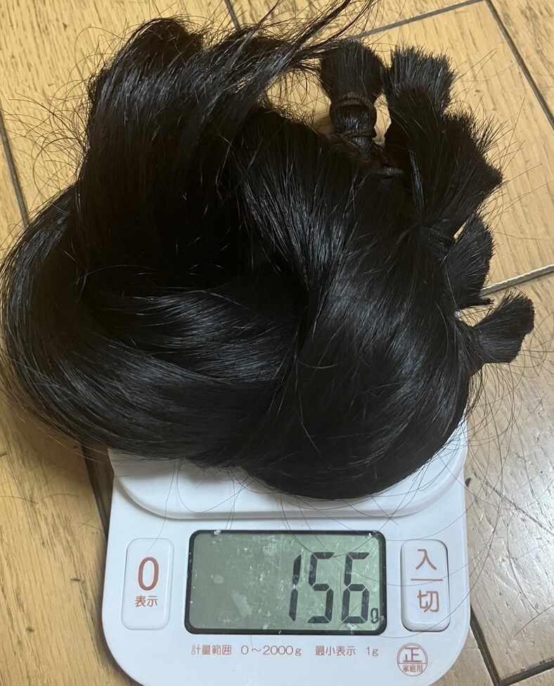 Yahoo!オークション - 30代 約55cm 約156g 髪束 髪の毛【1683】