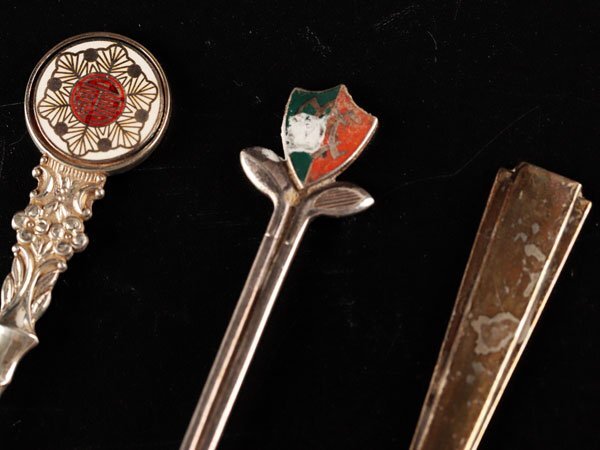 Yahoo!オークション - 【流】銀製 楊枝 スプーン 十六点 重量147g TX06...