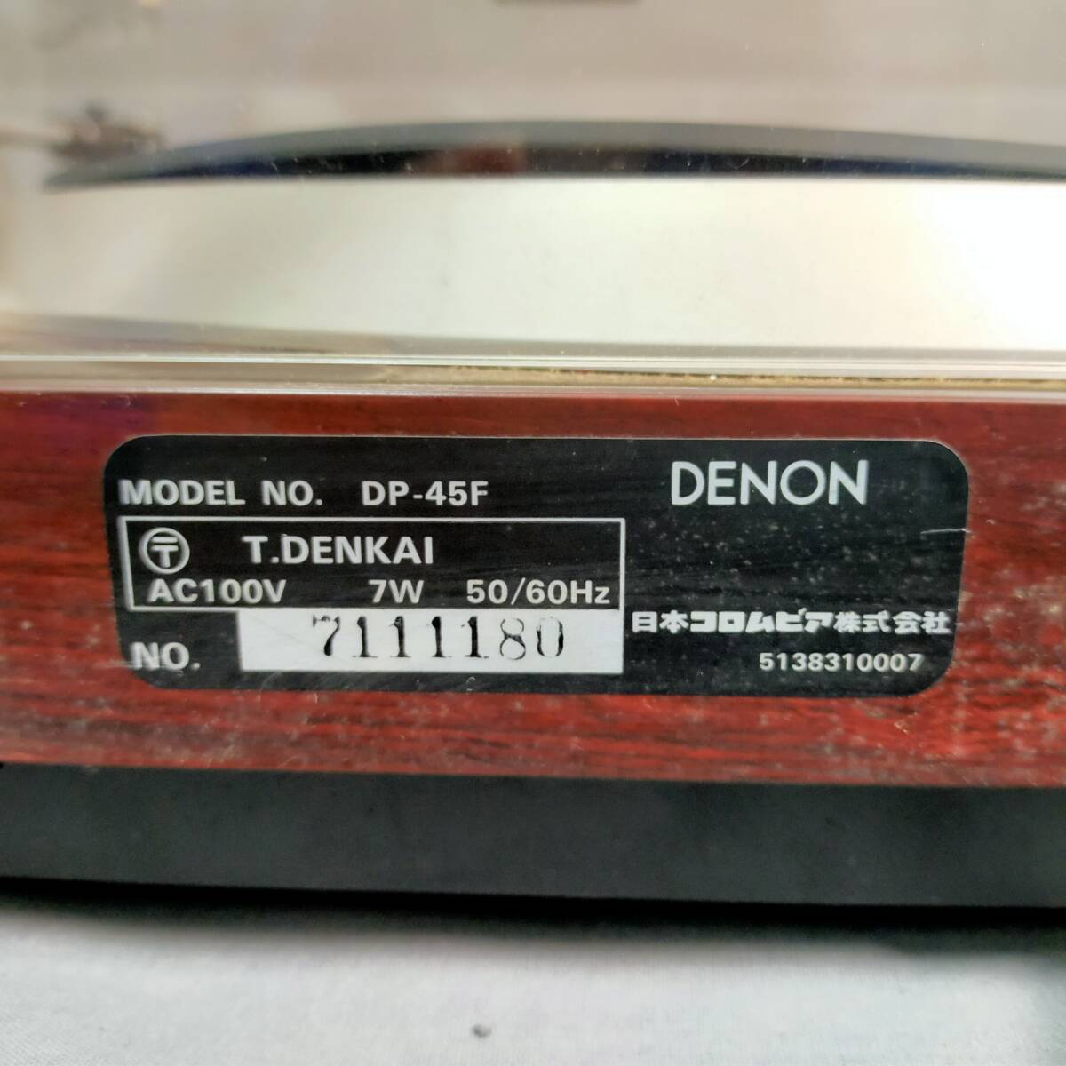 日本代購代標第一品牌【樂淘letao】－ 12/6 281105 DENON デノン DP-45F フルオートプレイヤー ターンテーブル オーディオ機器 通電確認済 現状品
