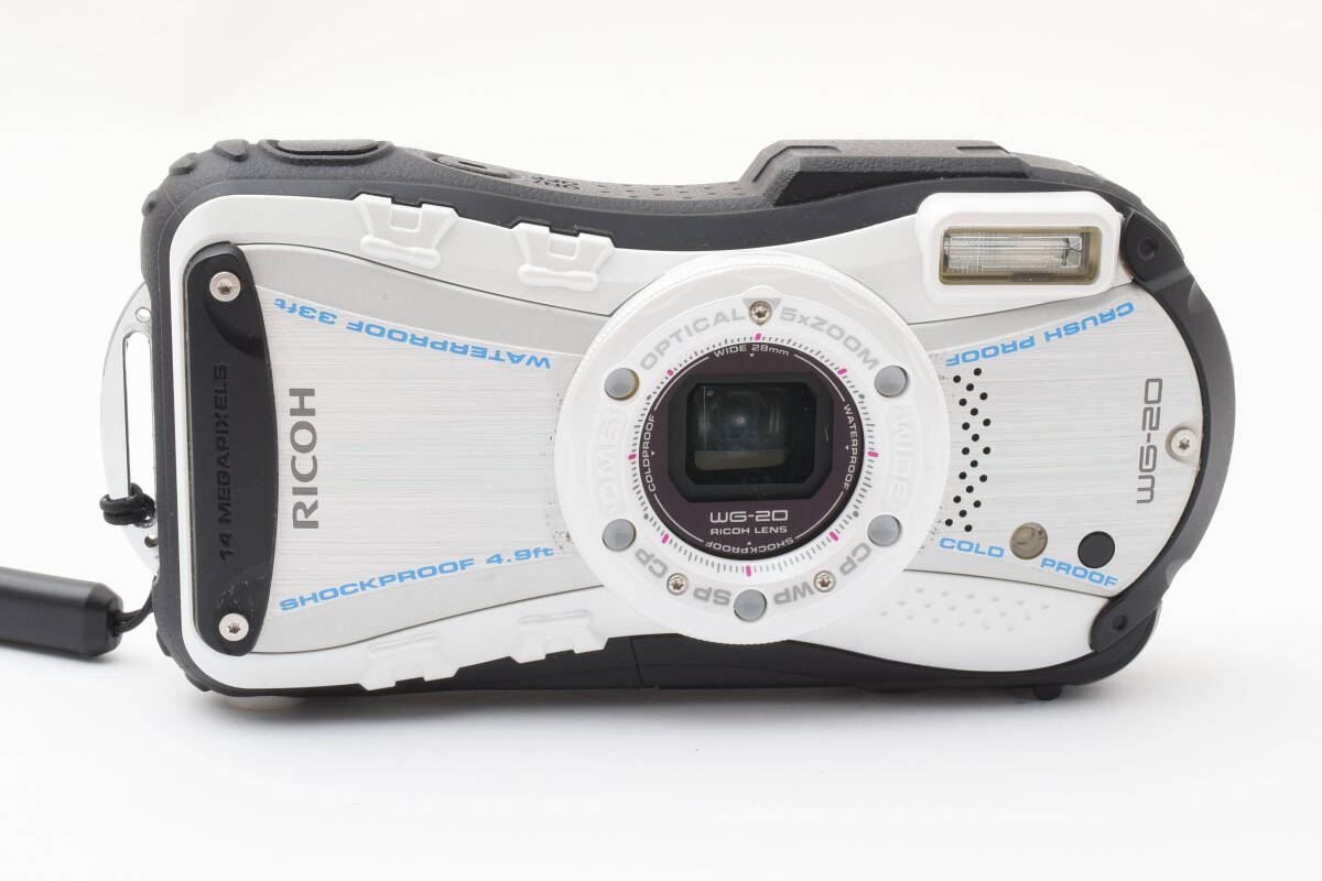 Yahoo!オークション - 動作未確認 RICOH WG-20 ホワイト コンパクトデ...