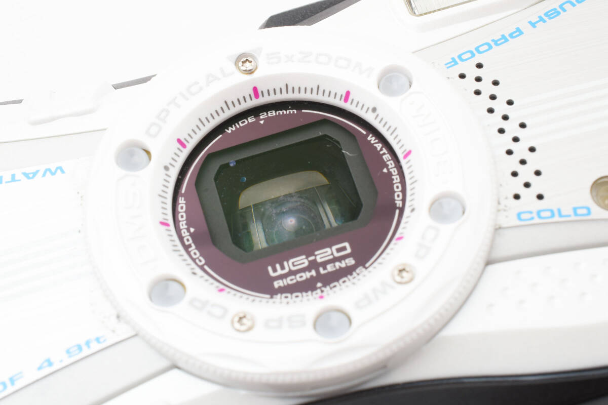 Yahoo!オークション - 動作未確認 RICOH WG-20 ホワイト コンパクトデ...