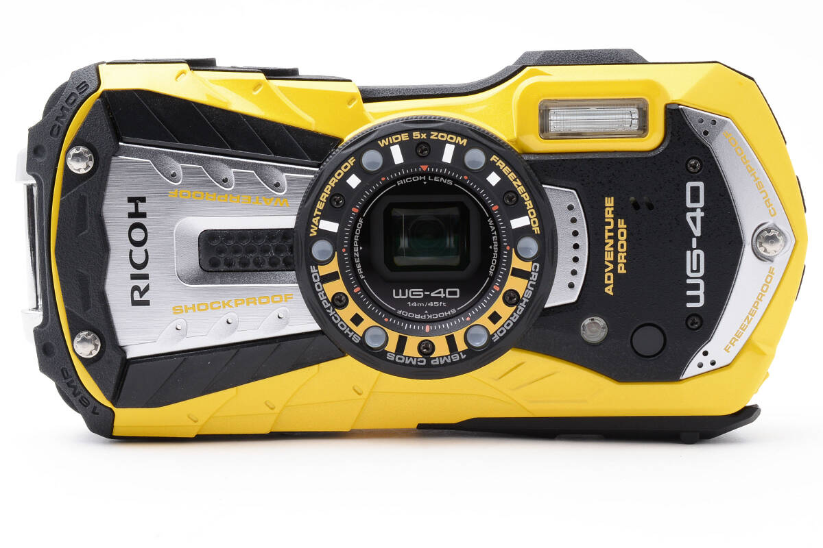 Yahoo!オークション - 動作未確認 RICOH WG-40 イエロー コンパクトデ...