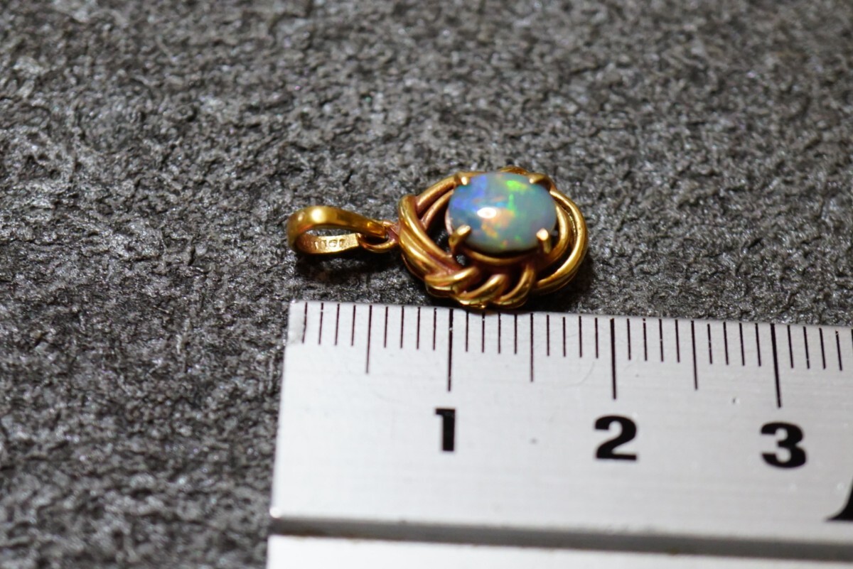 Yahoo!オークション - x3 18金 天然オパール opal ゴールドカラー ペン...