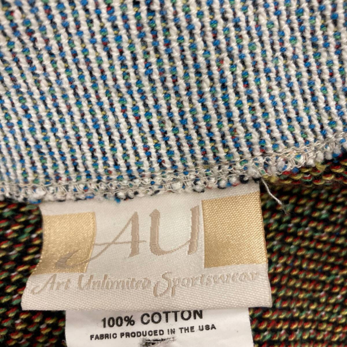 Yahoo!オークション - H47 AU アメリカ古着 ゴブラン柄 コットン ブル...