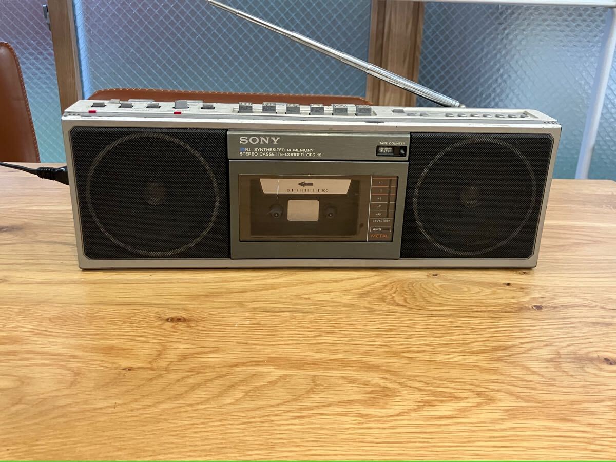 Yahoo!オークション - 1円スタート 動作済 ソニー ラジカセ SONY CFS-1...
