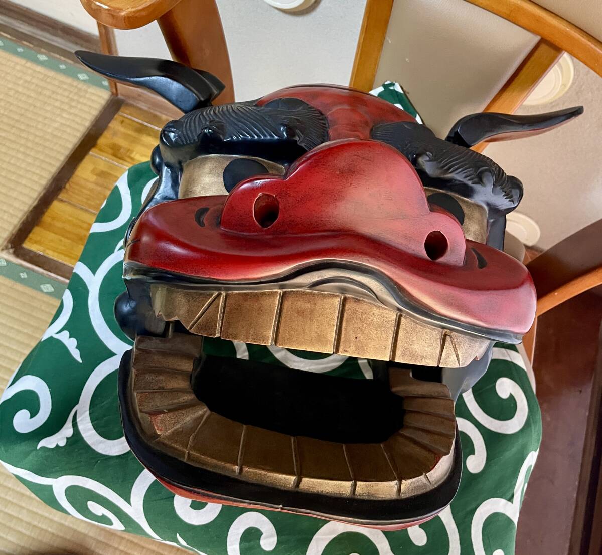 Yahoo!オークション - 獅子頭 木彫 送料込