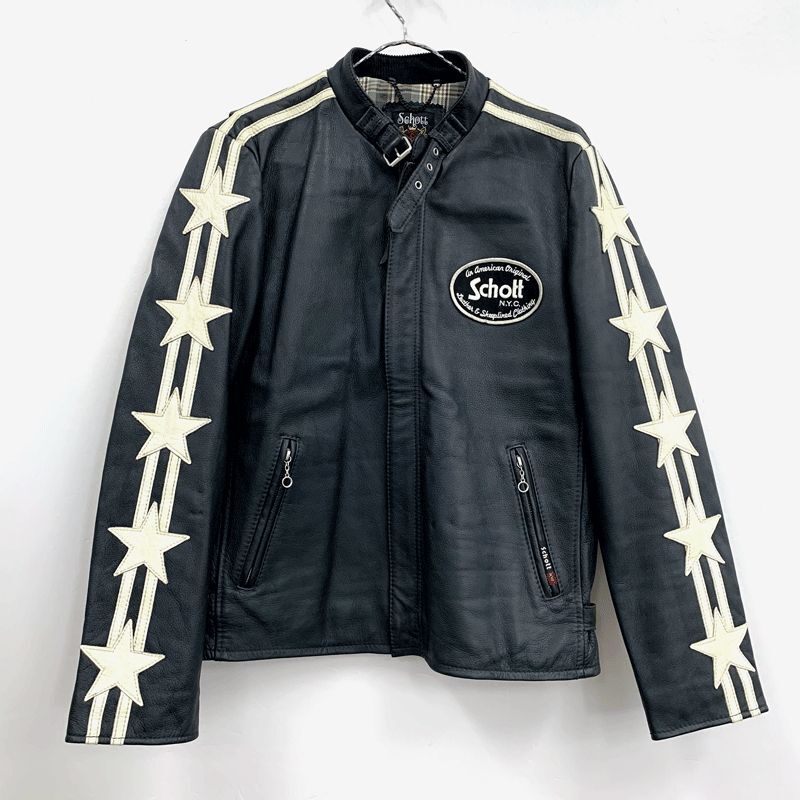 Yahoo!オークション - Schott ショット Classic Racer Jacket シングル...