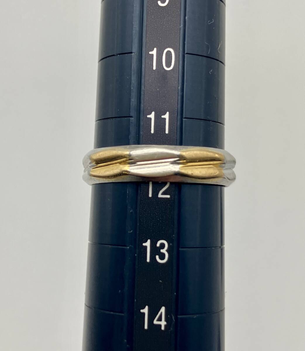 Yahoo!オークション - CELINE セリーヌ K18／Pt850 リング 12号 3.4g ...