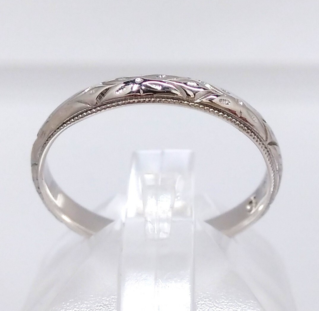 Yahoo!オークション - 【新品仕上げ済】 Pt850 デザインリング 約16号 ...