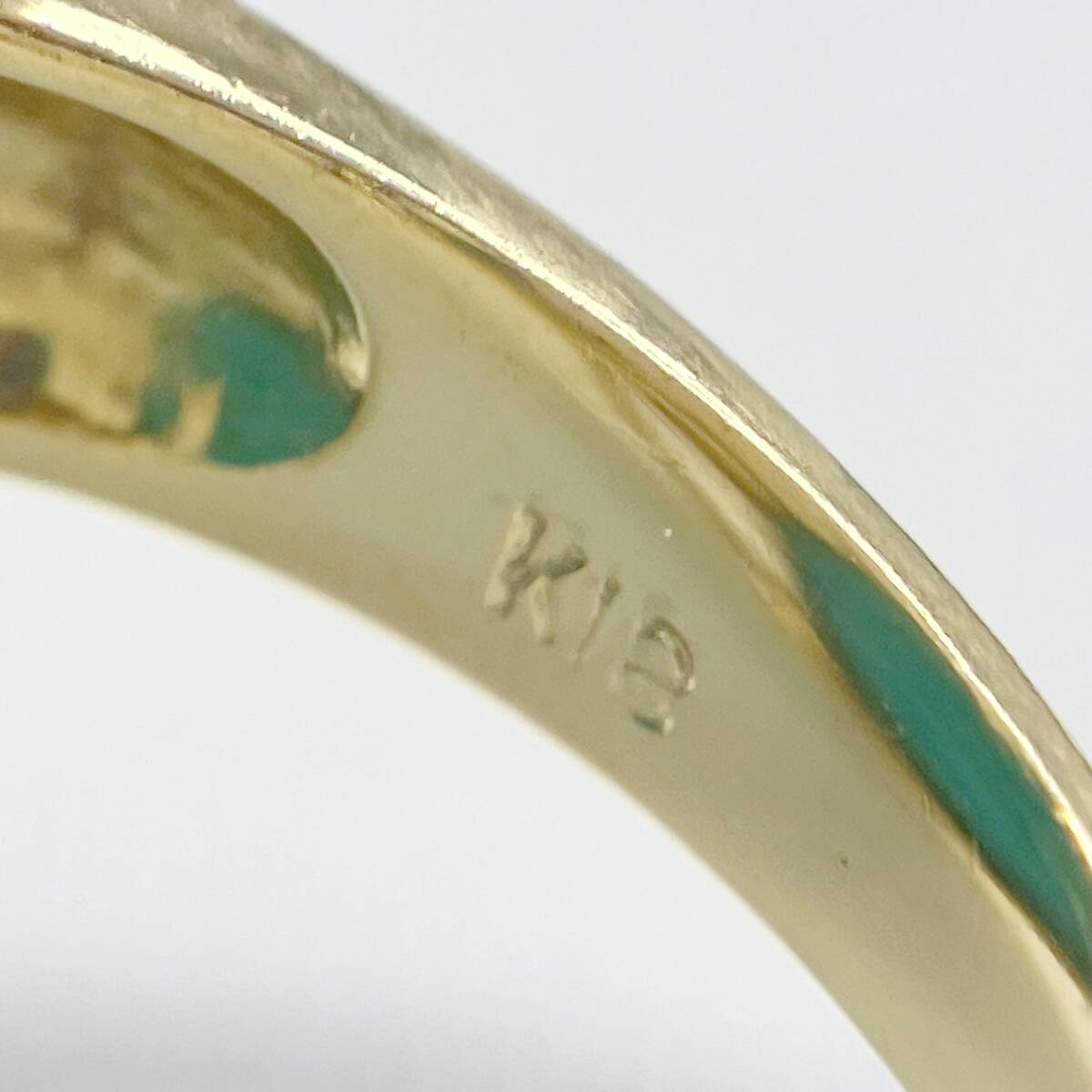 Yahoo!オークション - K18 ＃14 リング イエローゴールド 11.37ct 14号...