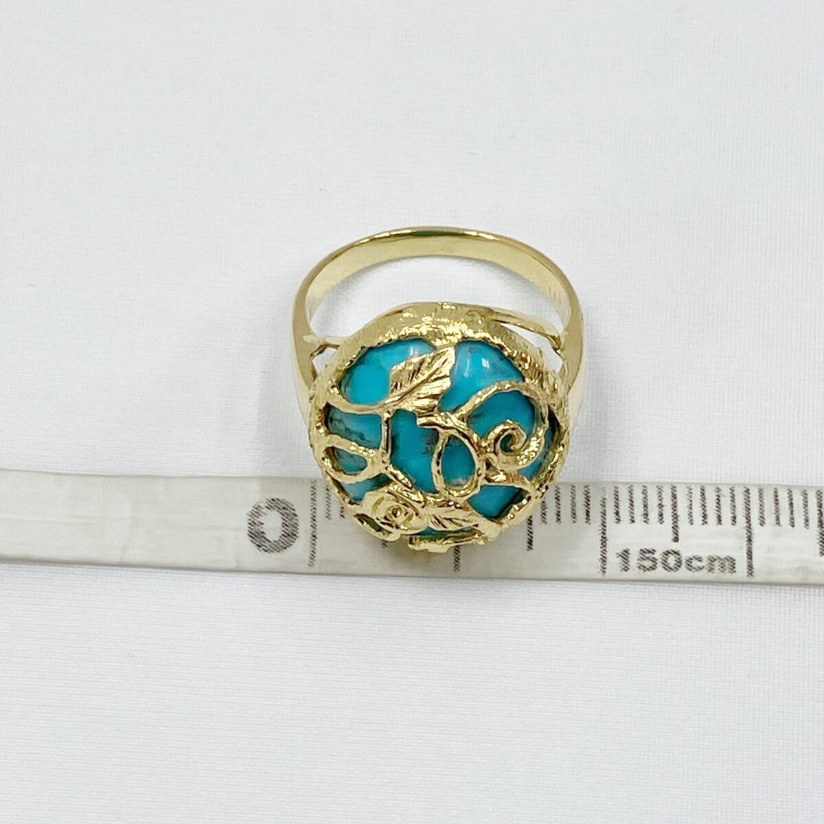 Yahoo!オークション - K18 ＃14 リング イエローゴールド 11.37ct 14号...