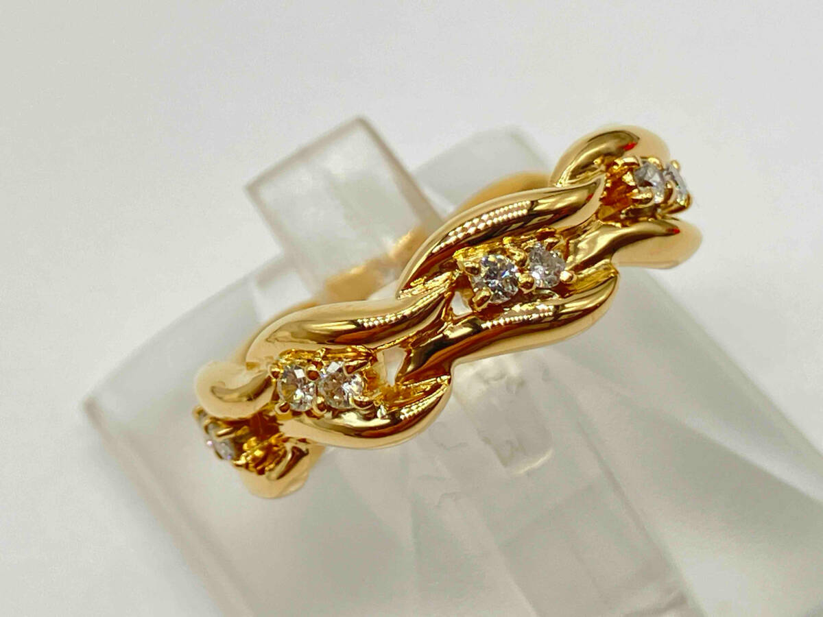 Yahoo!オークション - K18／ダイヤモンド／D0.18ct／#11.5／4.7g