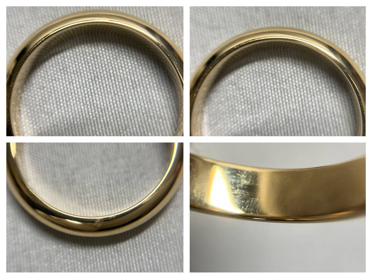 Yahoo!オークション - カルティエ Cartier K18 リング 8号 4.1g シンプ...