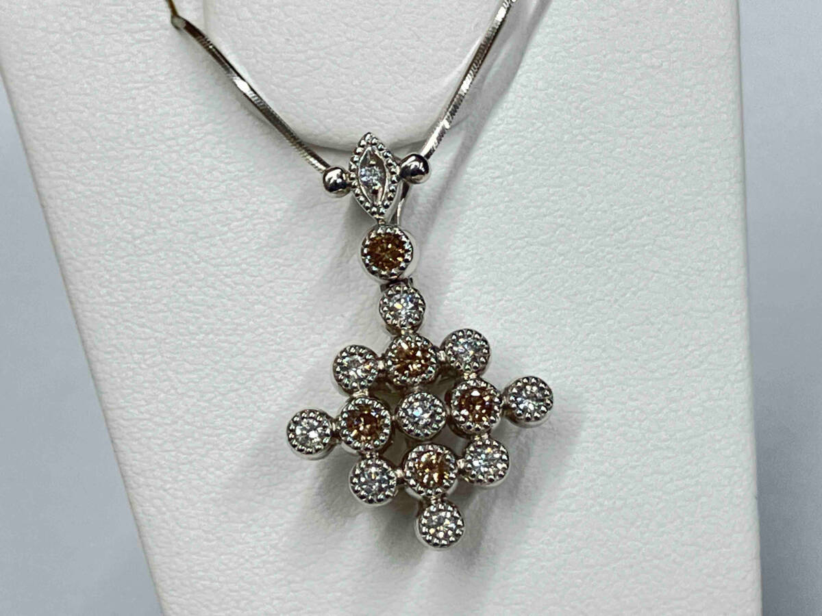 Yahoo!オークション - K18WG／D0.32ct／0.35ct／12.9g／44cm〜48cm(調...