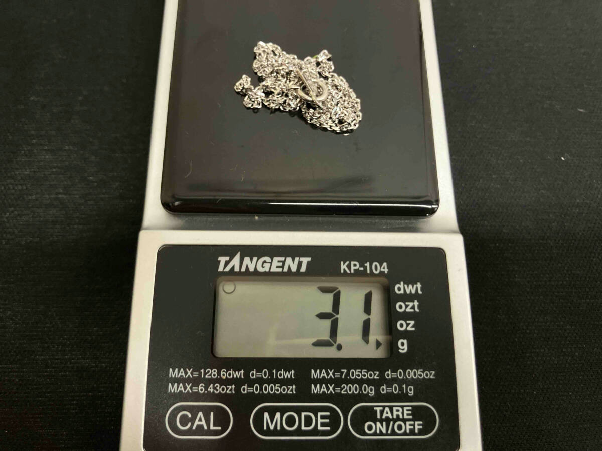 Yahoo!オークション - Pt850 プラチナ 40cm 総重量3.1g ネックレス ア...