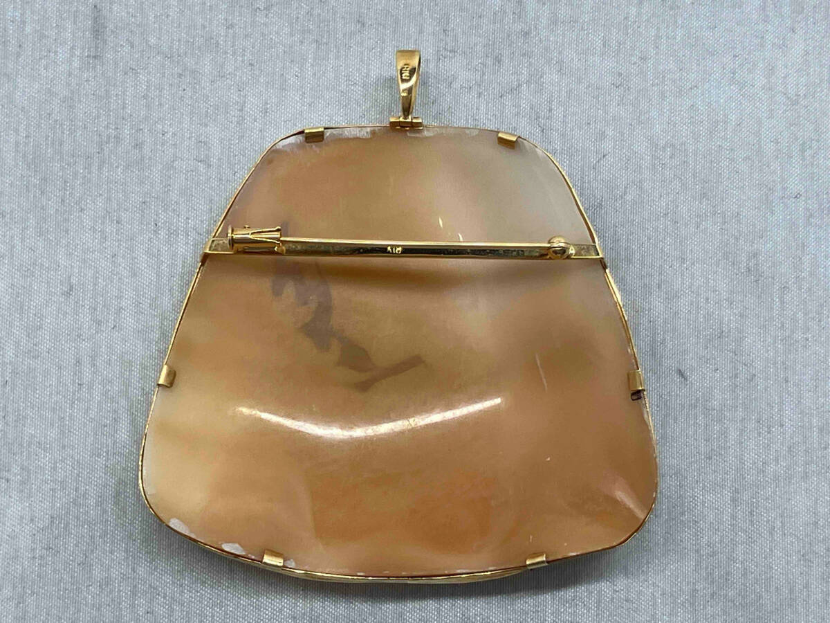 Yahoo!オークション - K18／ブローチ／カメオ ／28.61g