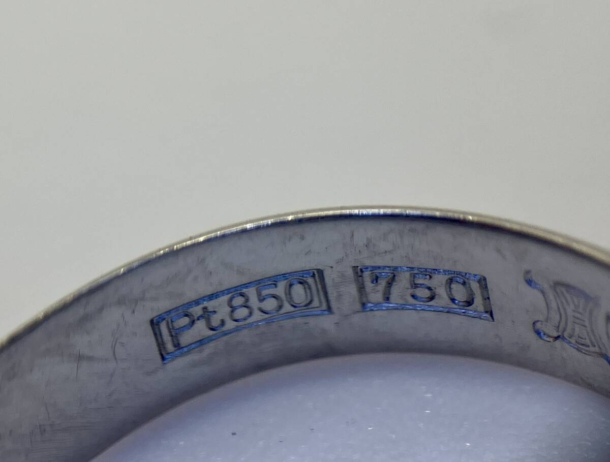 Yahoo!オークション - CELINE セリーヌ K18／Pt850 リング 12号 3.4g ...