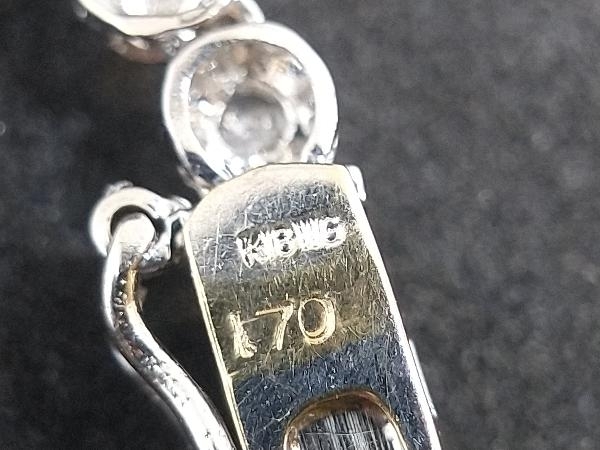 Yahoo!オークション - K18WG ダイヤモンド ラインブレスレット テニス...
