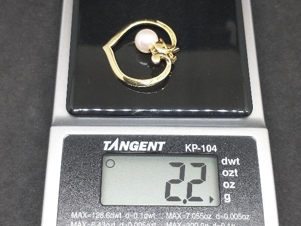 Yahoo!オークション - MIKIMOTO ミキモト K14 1Pパール ハートモチーフ...