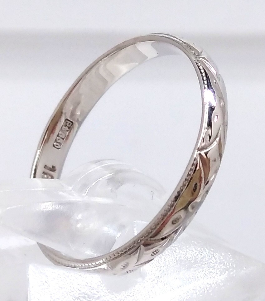 Yahoo!オークション - 【新品仕上げ済】 Pt850 デザインリング 約16号 ...