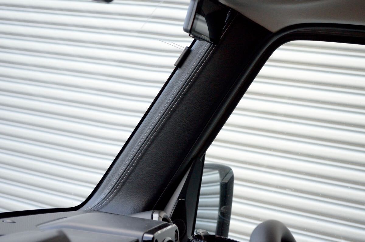 Yahoo!オークション - ジムニー JB64 JB74 A ピラーパネル Wステッチ...