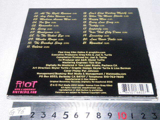 Yahoo!オークション - o品名o CD G96 Best Of Beserkley '75-'84 Greg ...