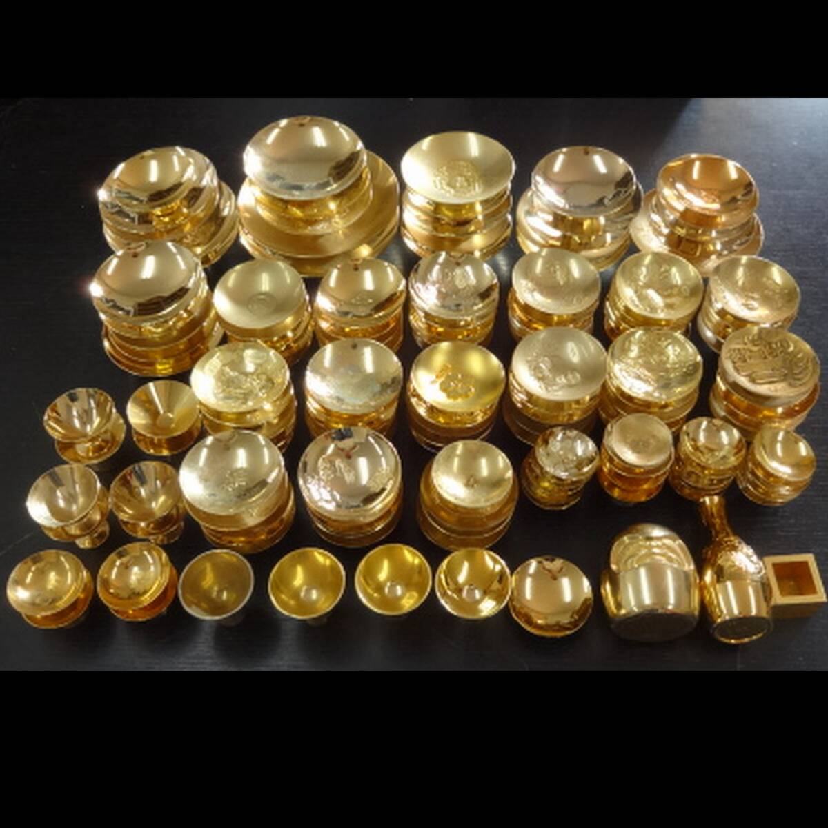 Yahoo!オークション - まとめ 約12kg 金杯 k24 GP GF 金 メッキ 盃 ダ...