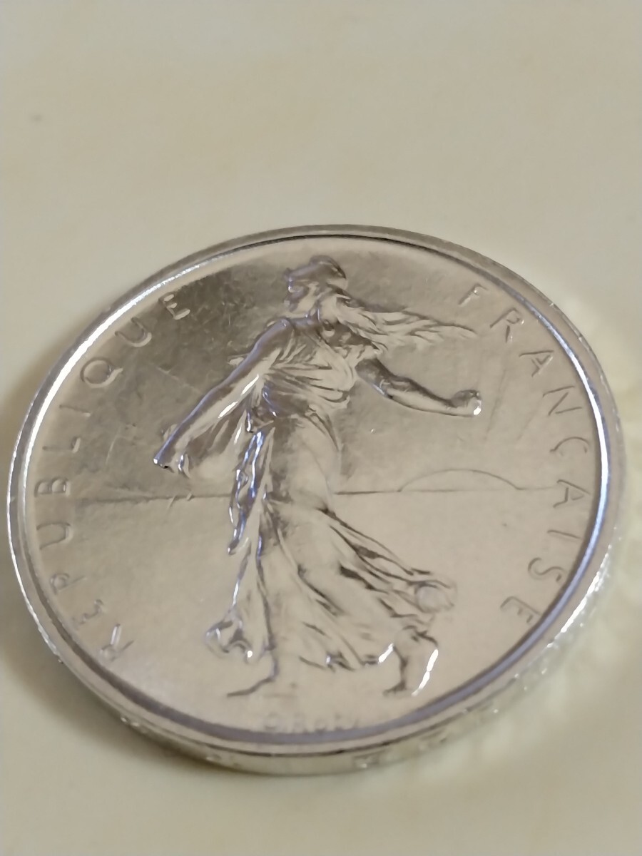 Yahoo!オークション - フランス 1963 5フラン銀貨 種を蒔く人