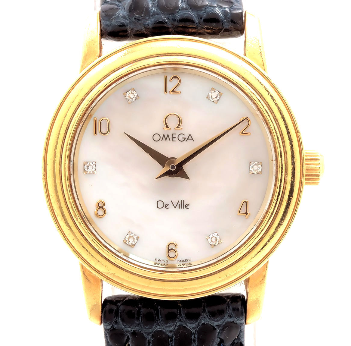 レア 極 OMEGA オメガ De Ville プレステージ 金無垢 K18 YG マザーオブパール シェル ダイヤモンド 6P 時計 レザーベルト(デビル)｜売買されたオークション情報 ...