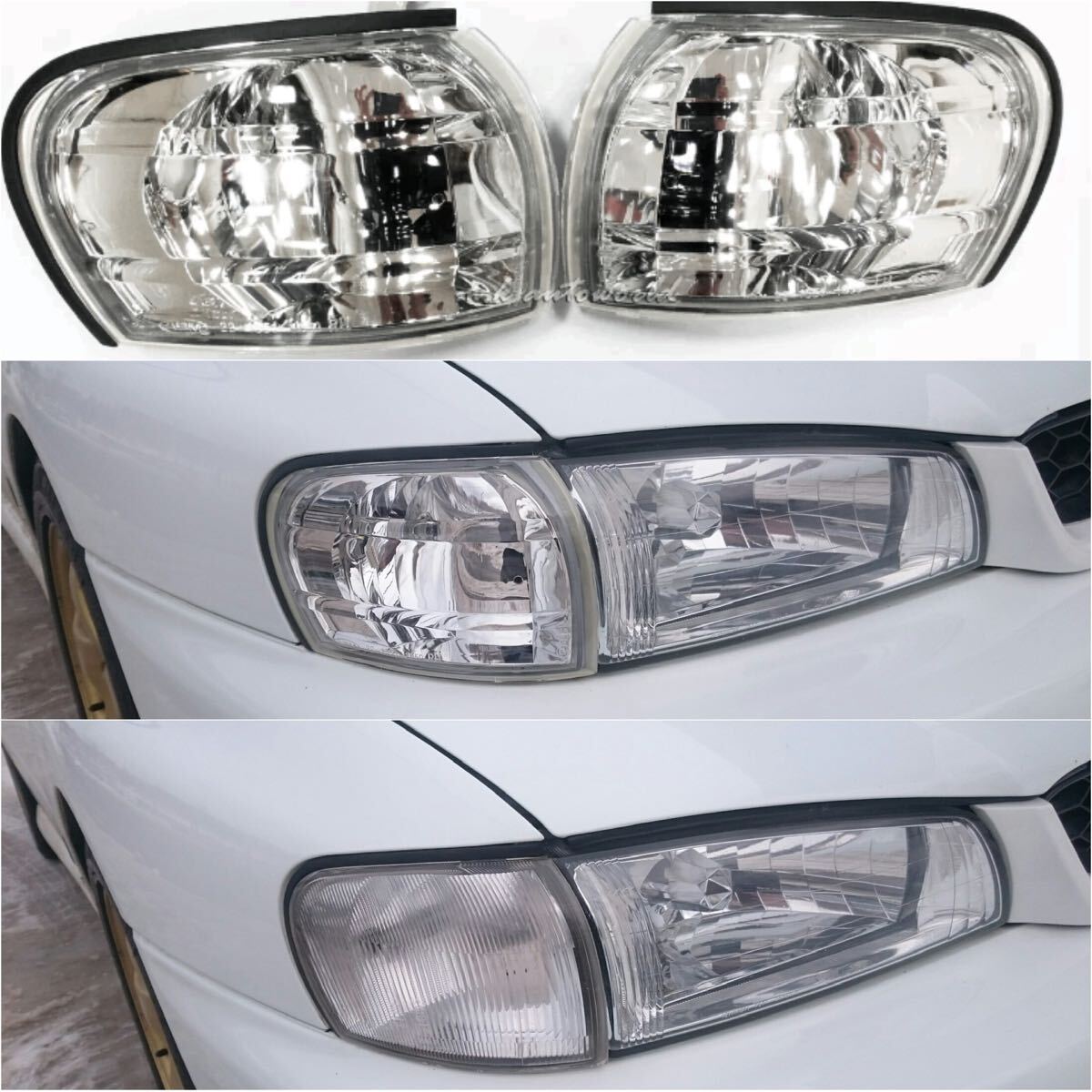 Yahoo!オークション - GC8 GF8 インプレッサ クリスタル クリア コーナ...