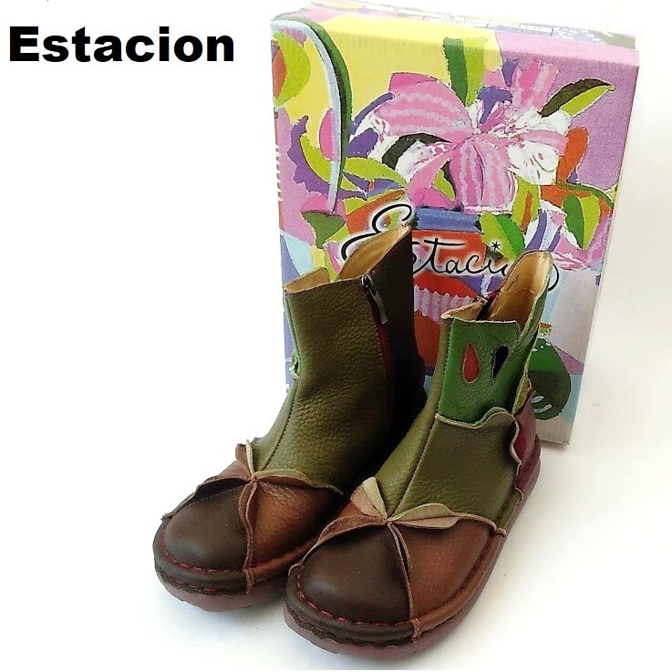 Yahoo!オークション - Estacion エスタシオン レザーデザインカット本...