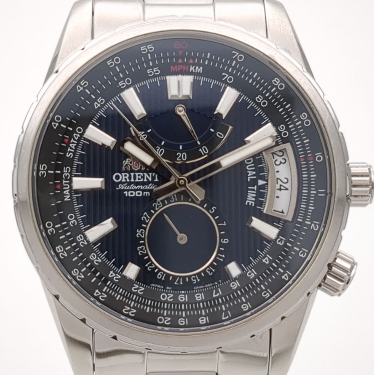 オリエント DUAL TIME DH01-C0-B 自動巻 SS 黒文字盤 裏スケ 箱付 45h稼働 メンズ 腕時計 ORIENT 3111/藤枝インター店(オリエント)｜売買された ...