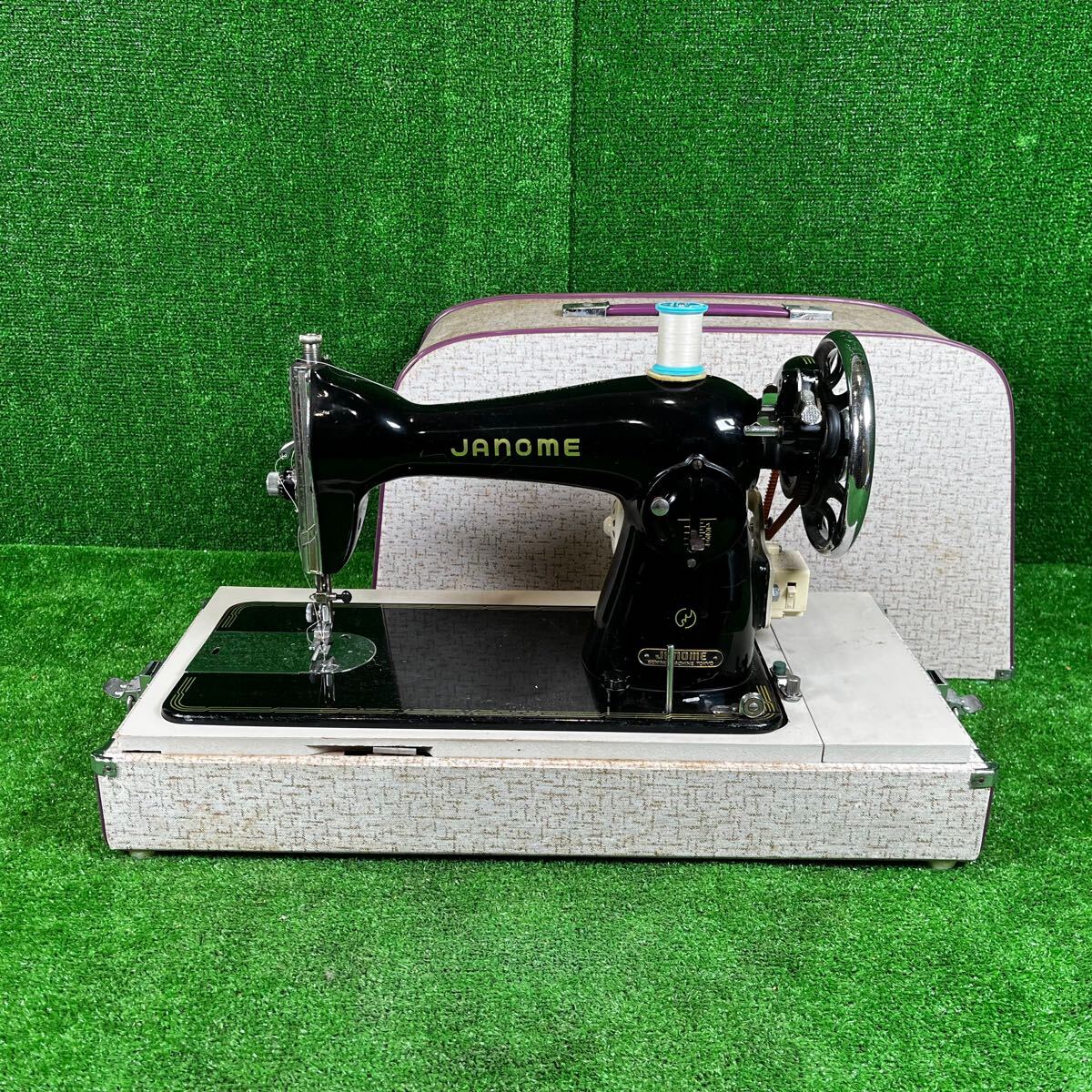 Yahoo!オークション - 2-813】ジャノメミシン 黒ミシン レトロ アンテ...