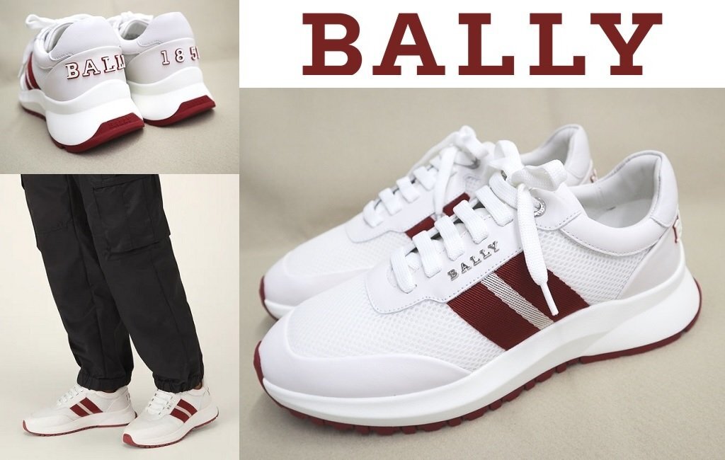 Yahoo!オークション - 9万新品 BALLY 7=26cm バリーストライプ メタル...