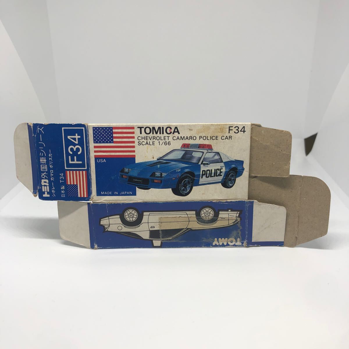 Yahoo!オークション - トミカ 日本製 青箱 空箱 F34 シボレー カマロ ...