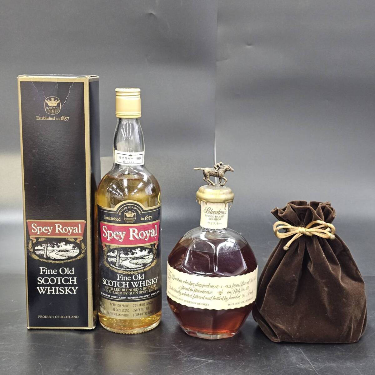 24静/A049551-13/E011-613/OT10000 酒 2本まとめ Spey Royal Fine Old SCOTCH WHISKY 43％ 760ml/KENTUCKY ...
